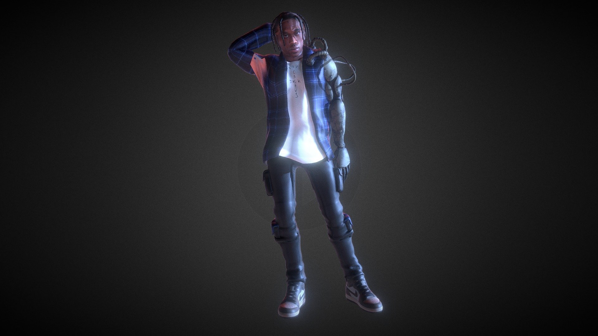 Travis Scott - 3D model by Dimitri Vallein (@DimitriVallein) [146b3bf ...