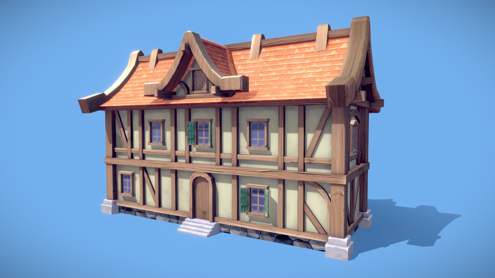 Stylized House - 3D model by CCRey [146e2d1] - Sketchfab