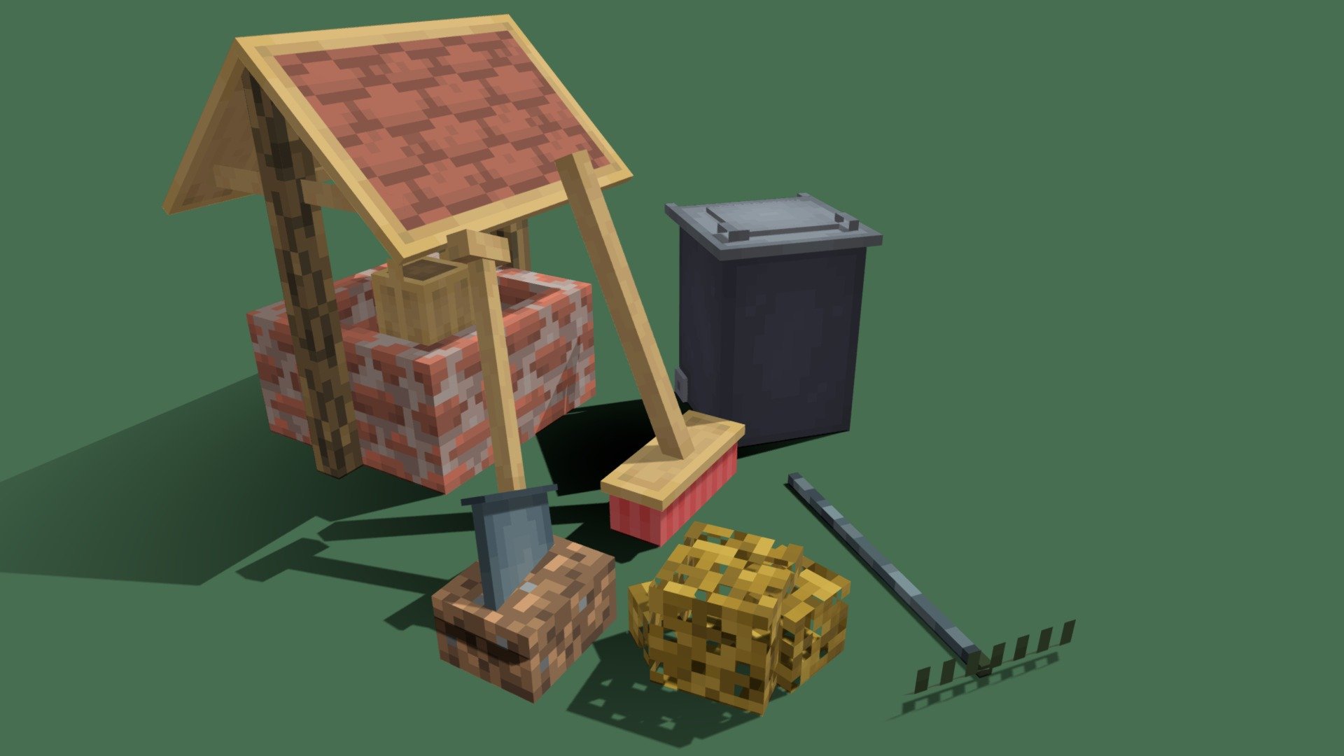 garden stuff - 3D model by daanosaurusrex [1473437] - Sketchfab