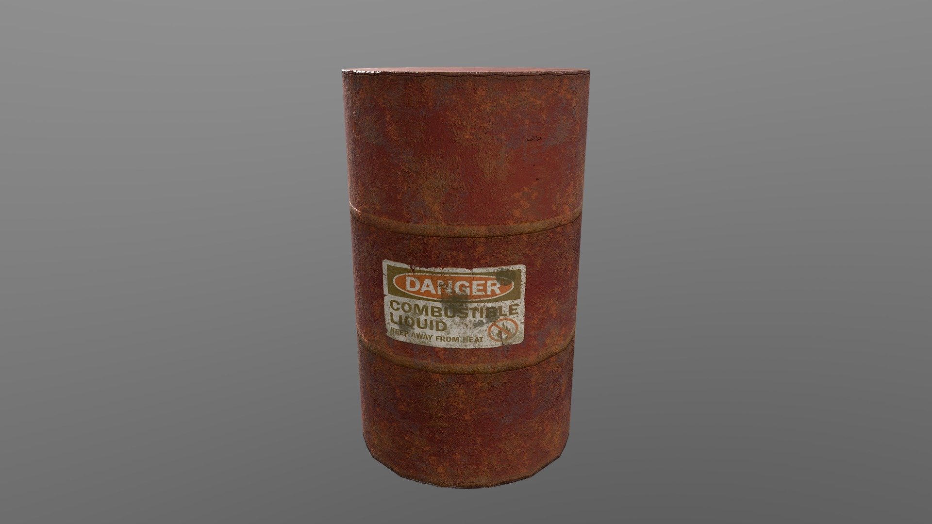 Rusty red barrel - 3D model by Florian Pioche (@florianpioche) [1473ab2 ...