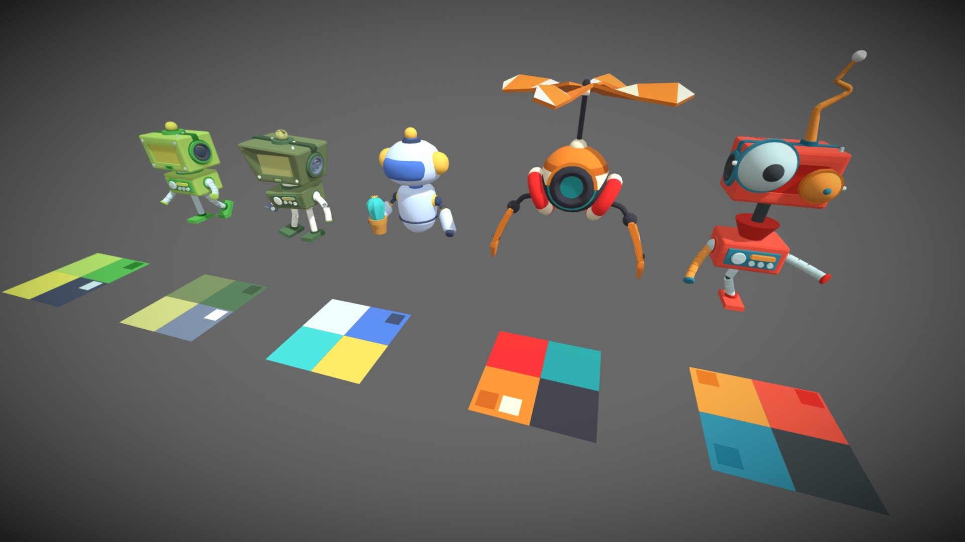Robots - 3D model by m.gramina [147897f] - Sketchfab