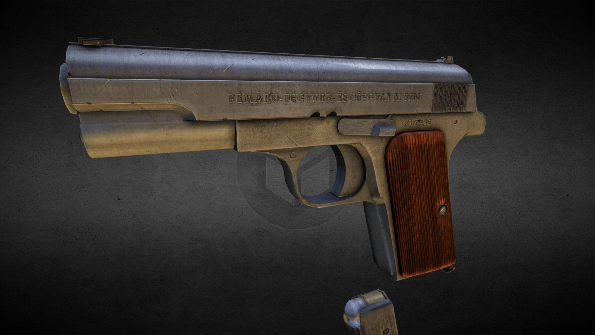 M37 Frommer hand gun - game asset - Buy Royalty Free 3D model by ...