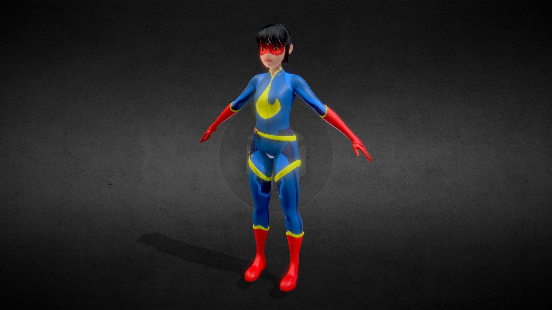Female Superhero - 3D model by aneeqayounas [147ba87] - Sketchfab