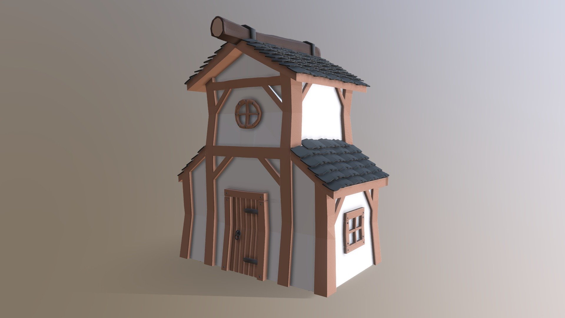 Medieval house - 3D model by tinjalinnea [147f299] - Sketchfab