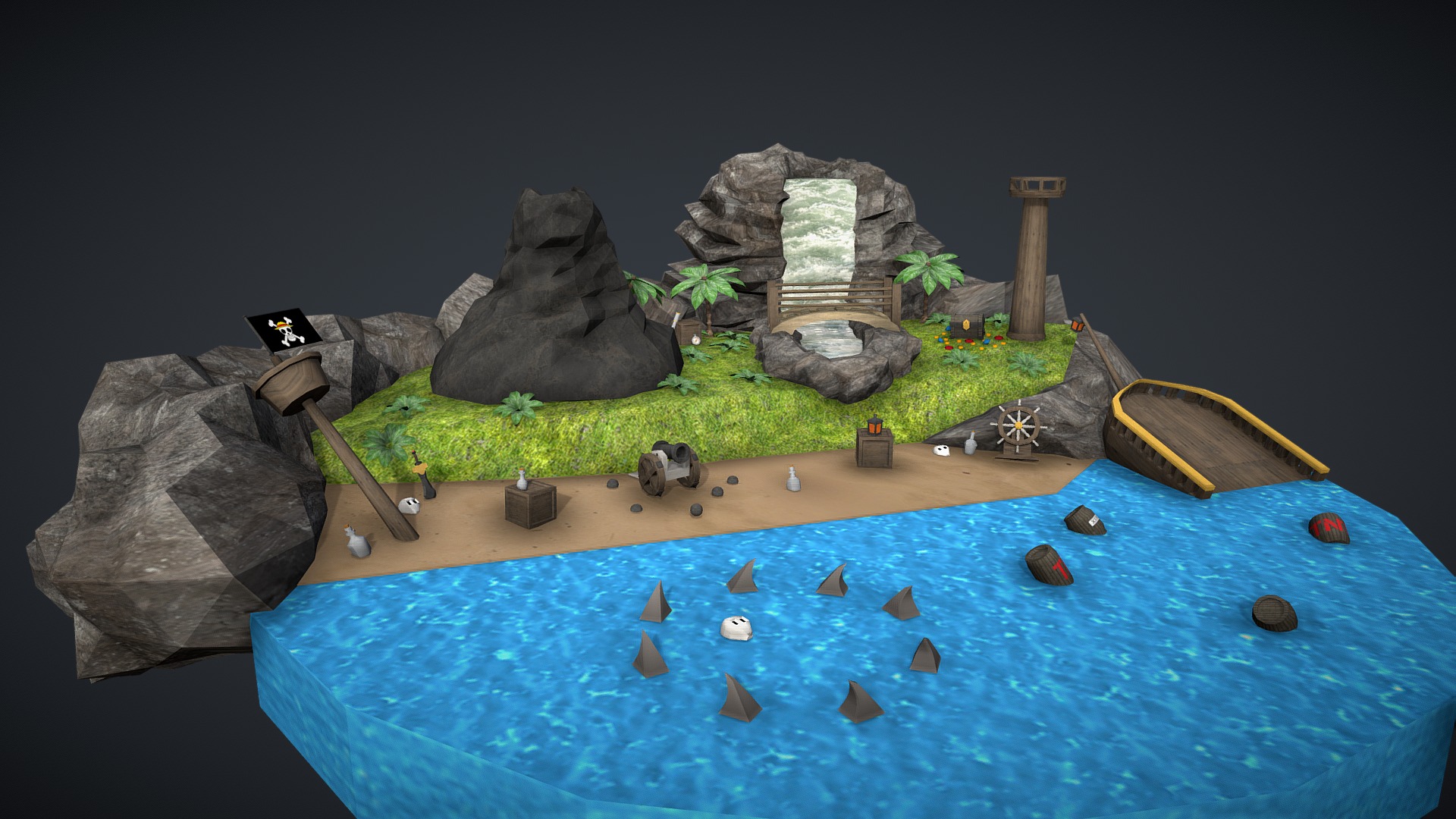 Pirate Scene - 3D model by AjdinHavic [14821d6] - Sketchfab