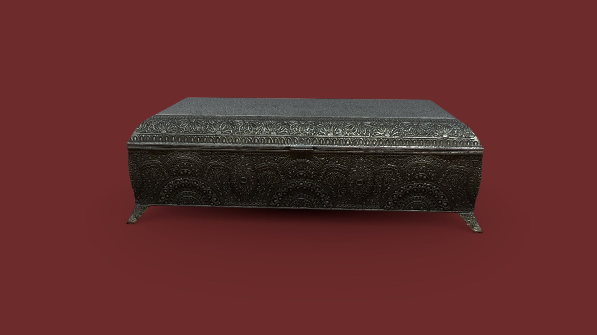 Ornamental Metal Box, Low-Poly - Download Free 3D model by snofaeratu ...