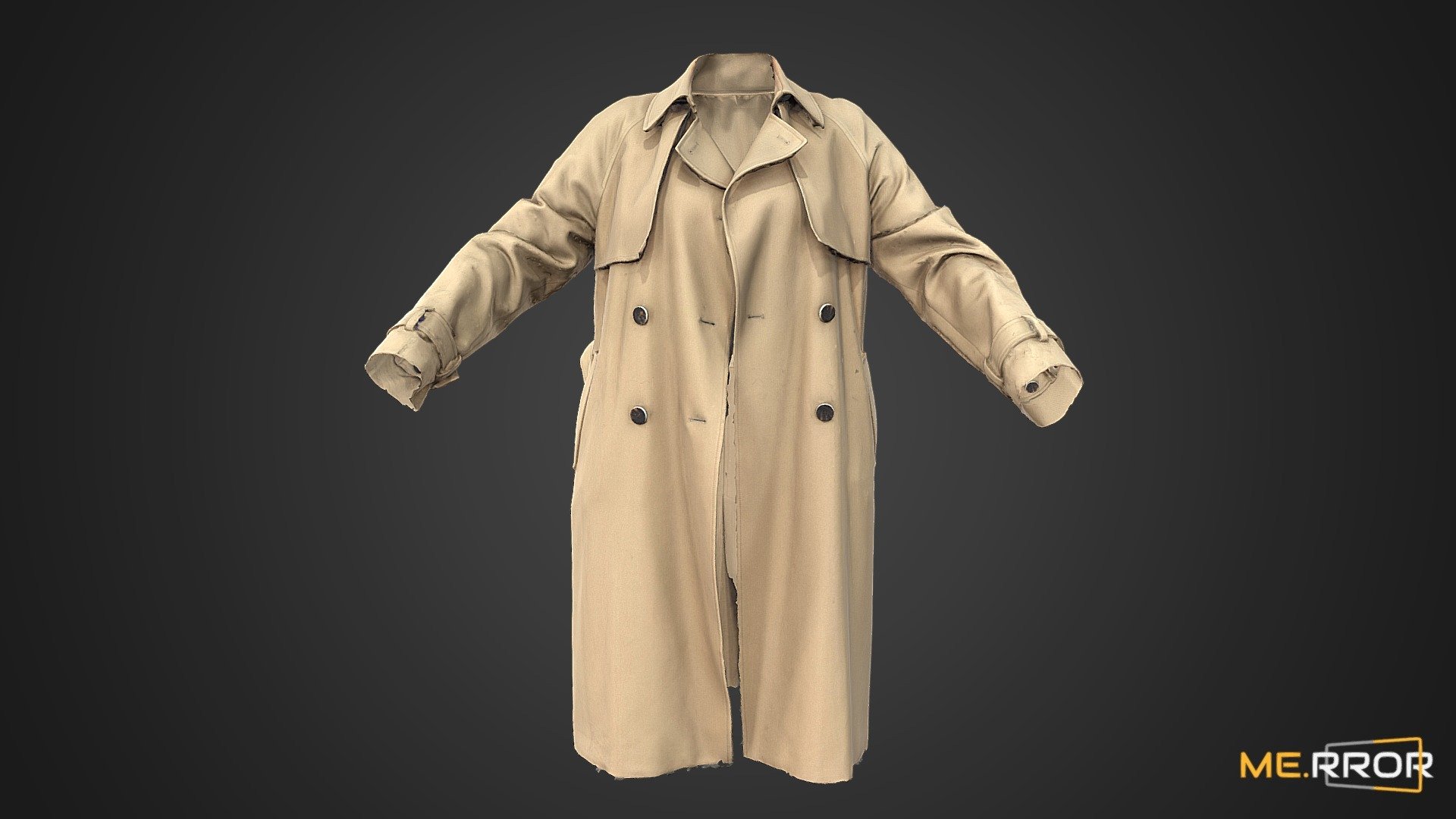 Trench Coat - Buy Royalty Free 3D model by ME.RROR Studio (@merror) [14870eb] - Sketchfab Store