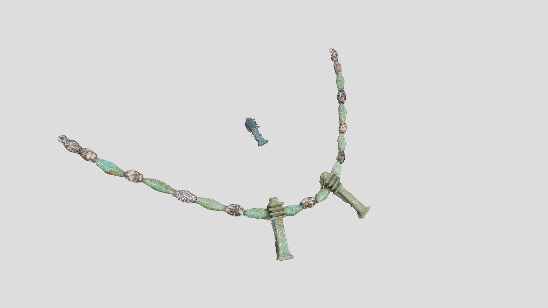 Collar of Biconical Beads and Djed Amulets - 3D model by raffmacsusb ...