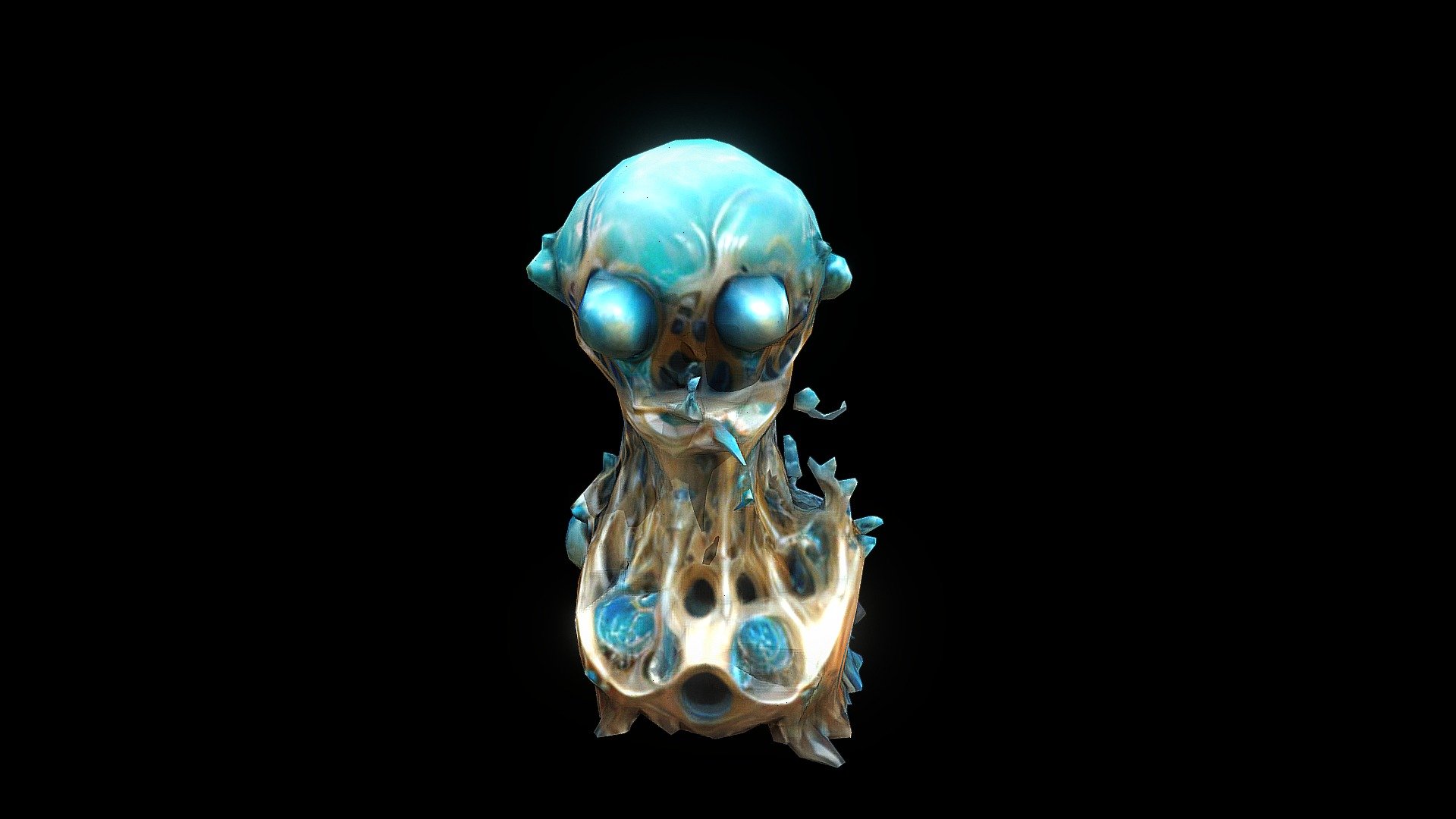 "Electric Blue Organic Fluid Sculpture" Blue Lig - Download Free 3D ...