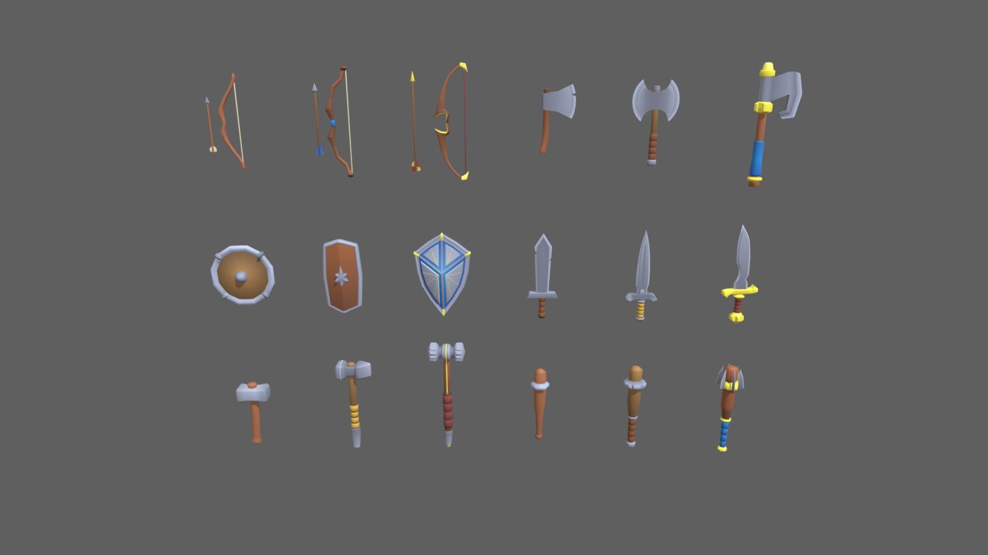 Medieval weapon props - Download Free 3D model by Ivan Ushakov ...
