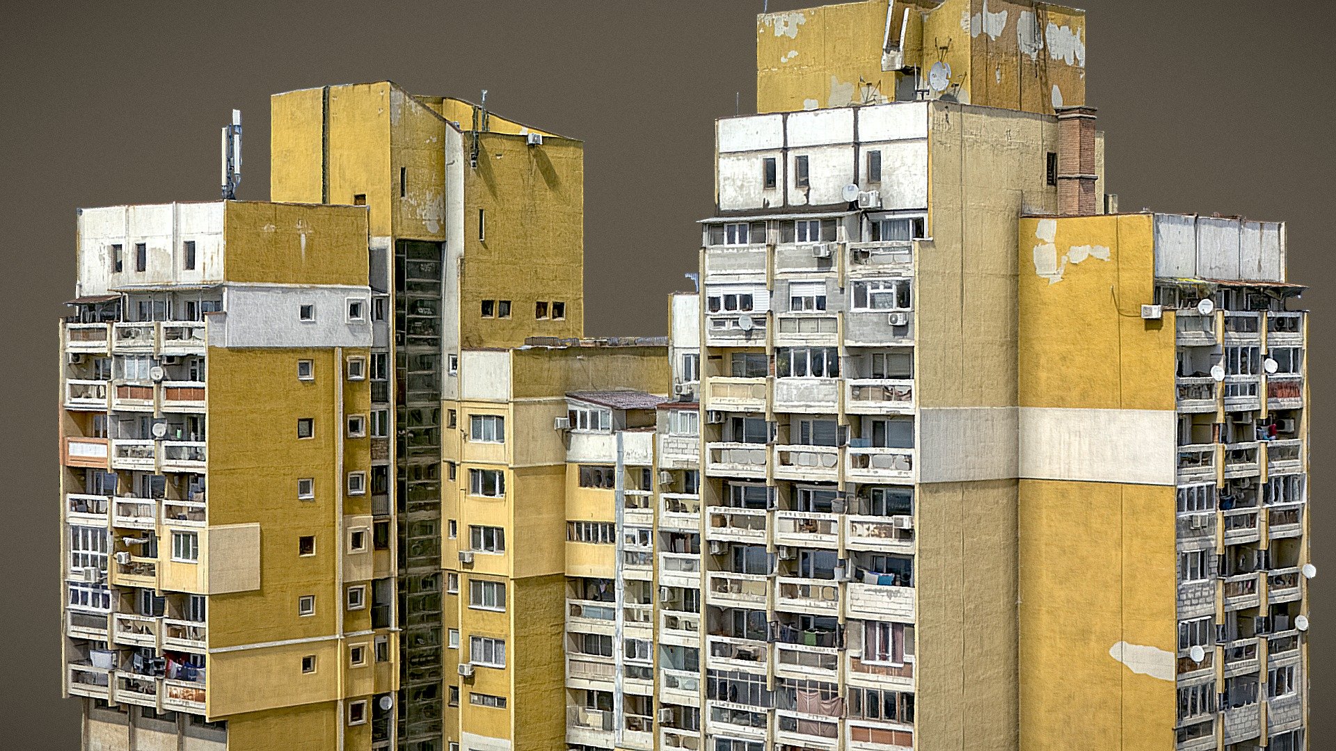 Twin towers / Brutalist architecture - Sofia BG - 3D model by Оrрндп ЯТG (@orphanrtg) [148eb54 ...