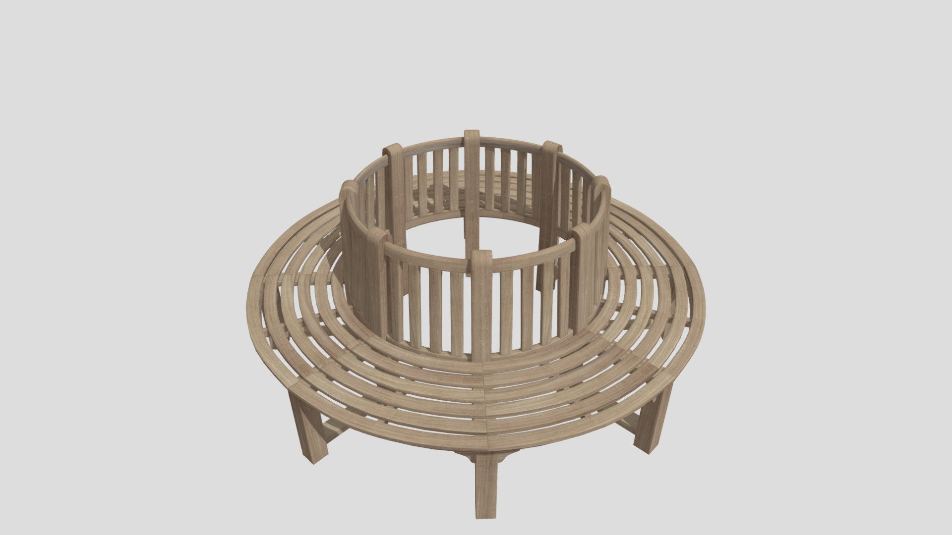 Round Tree Bench - 3D model by sewindustudio [1490666] - Sketchfab