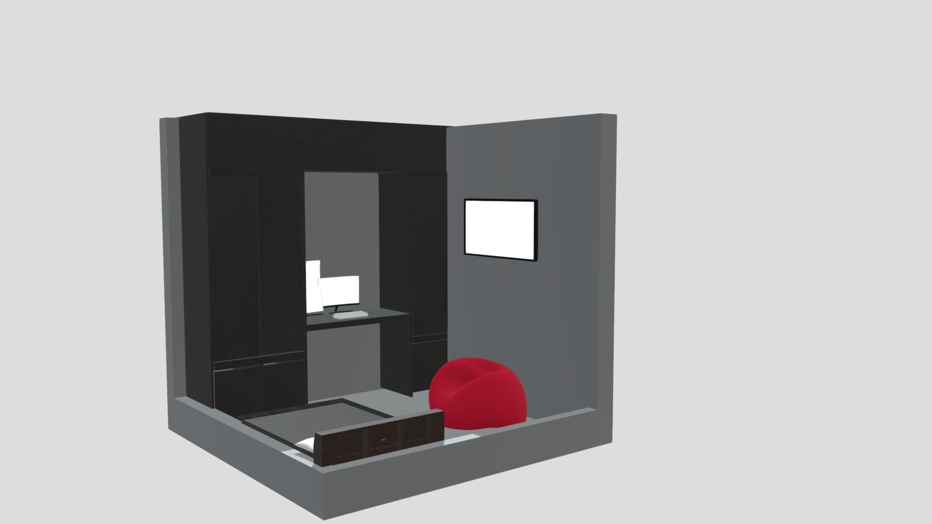 Gaming Room - Download Free 3D model by Atharva.Mali [1496db8] - Sketchfab