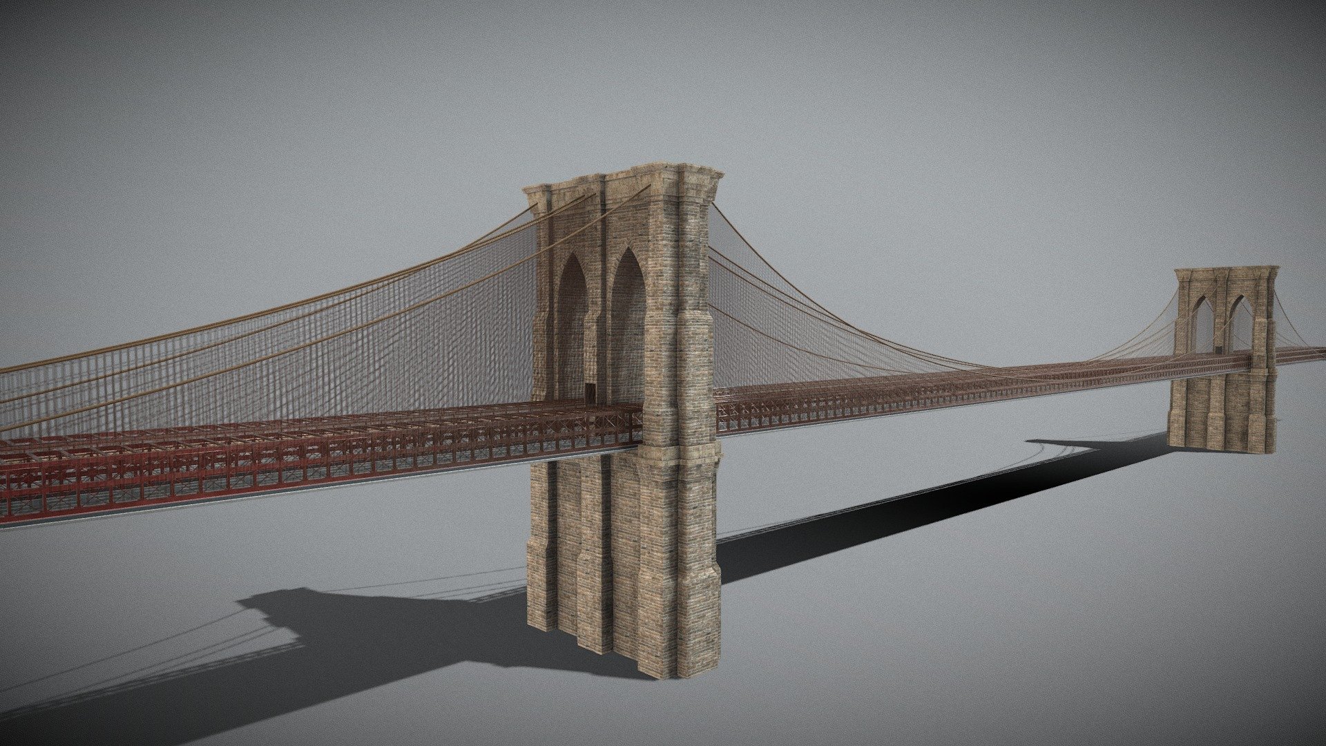 Brooklyn Bridge - 3D model by Zhang Shangbin (@zhangshangbin1314159 ...