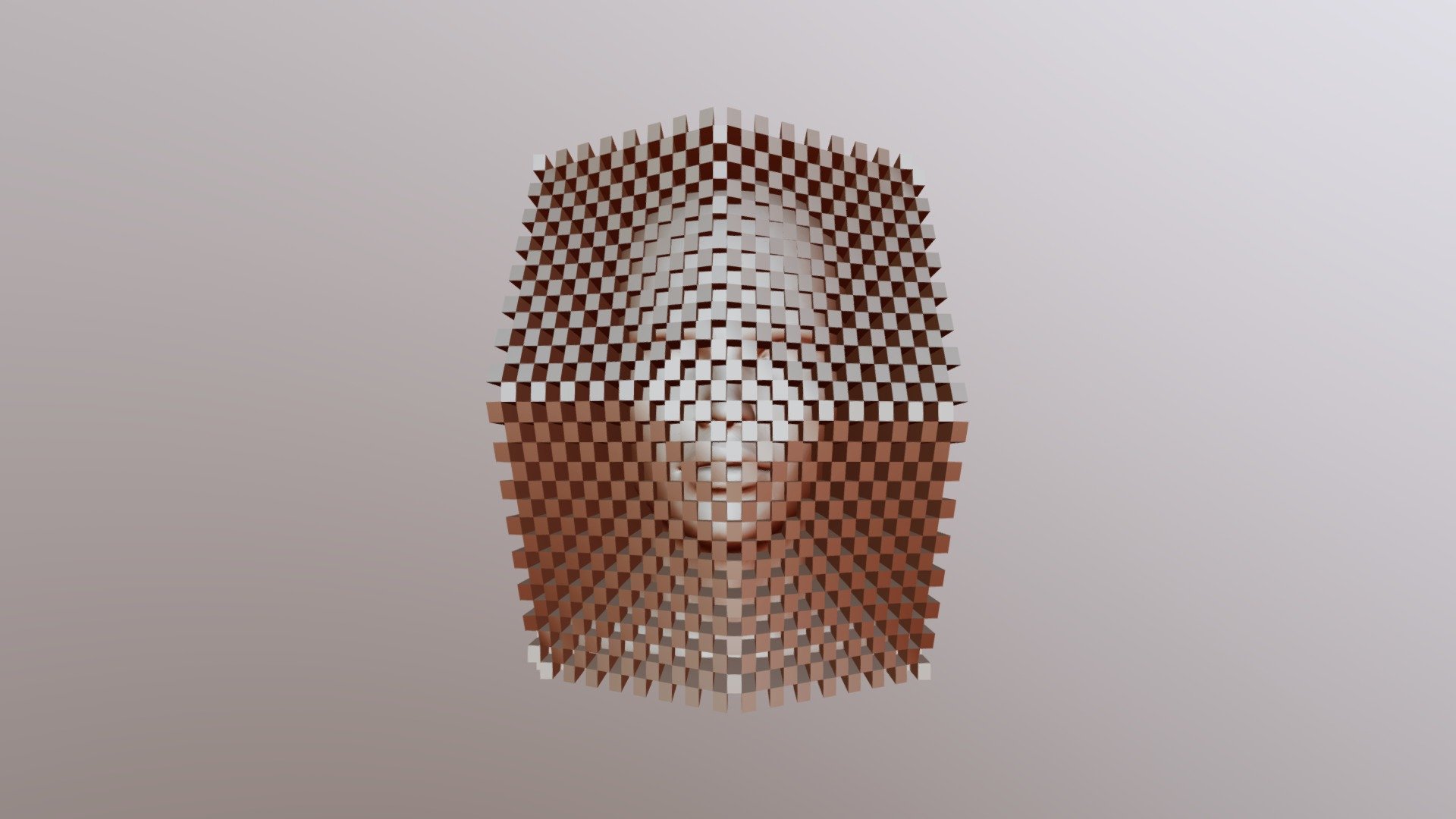Checkerboard Mask + Woman's Face (001) - 3D model by fluiddesigner ...