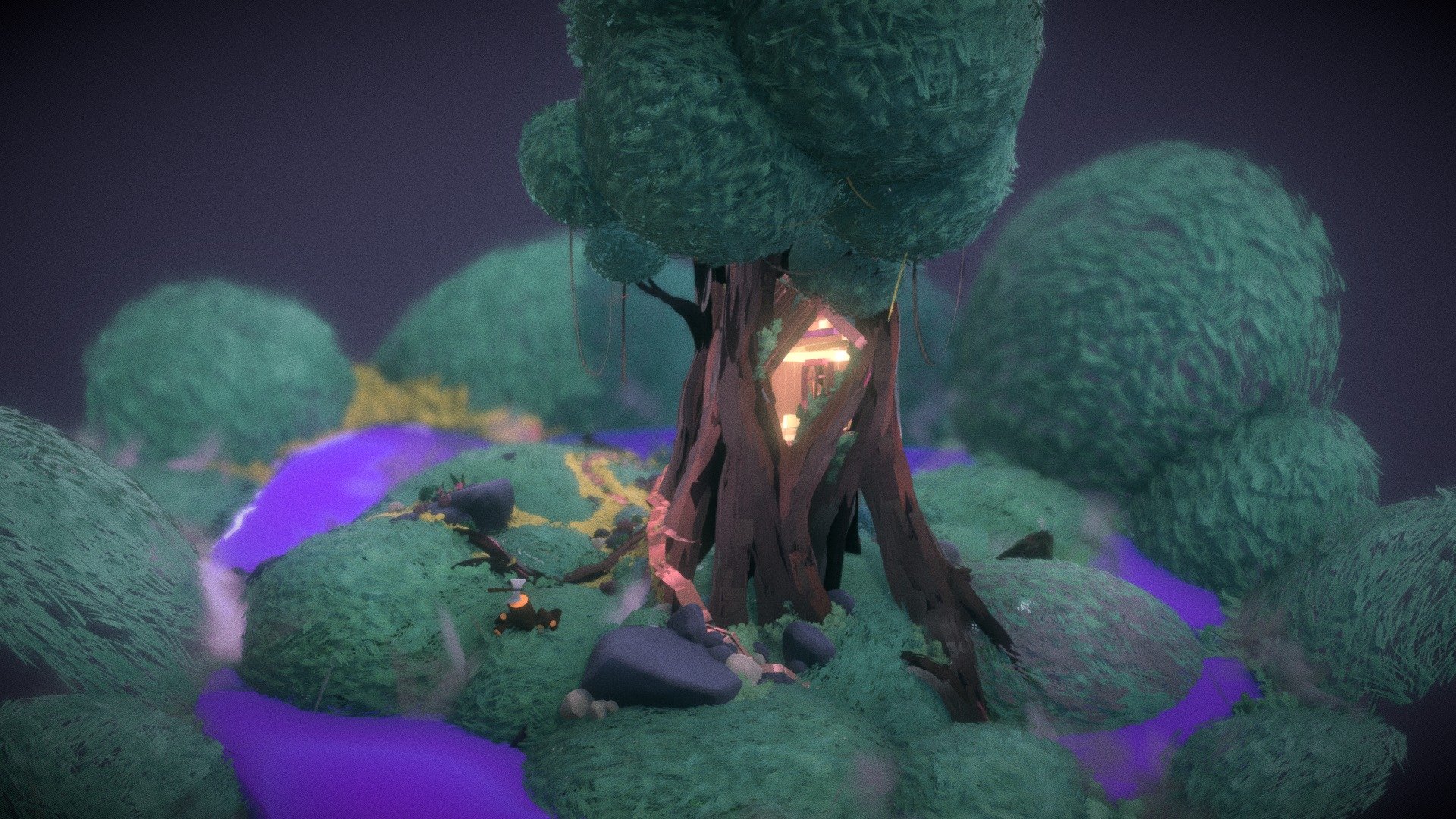 Tree house - 3D model by Lianta [14a4126] - Sketchfab