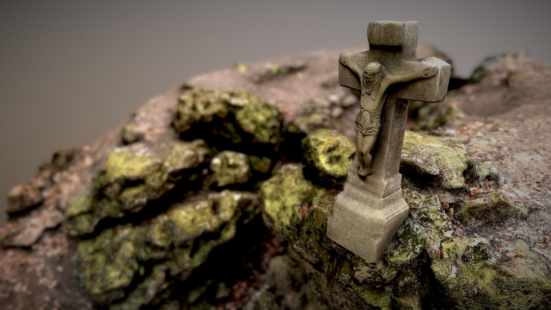 Dry Waterfall with Cross [3DScan] - 3D model by imbace [14a78a6 ...