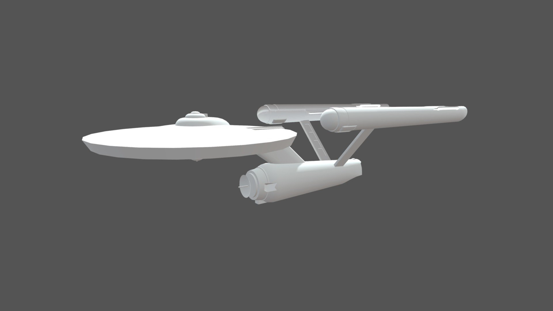 Untextured Starship Enterprise - Download Free 3D model by hadleyrhales ...