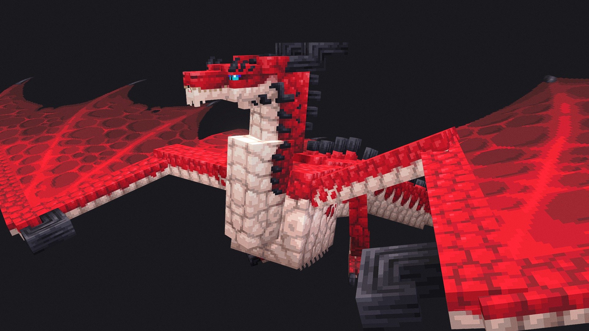 Red dragon minecraft model - 3D model by lanostry [14aa4d0] - Sketchfab