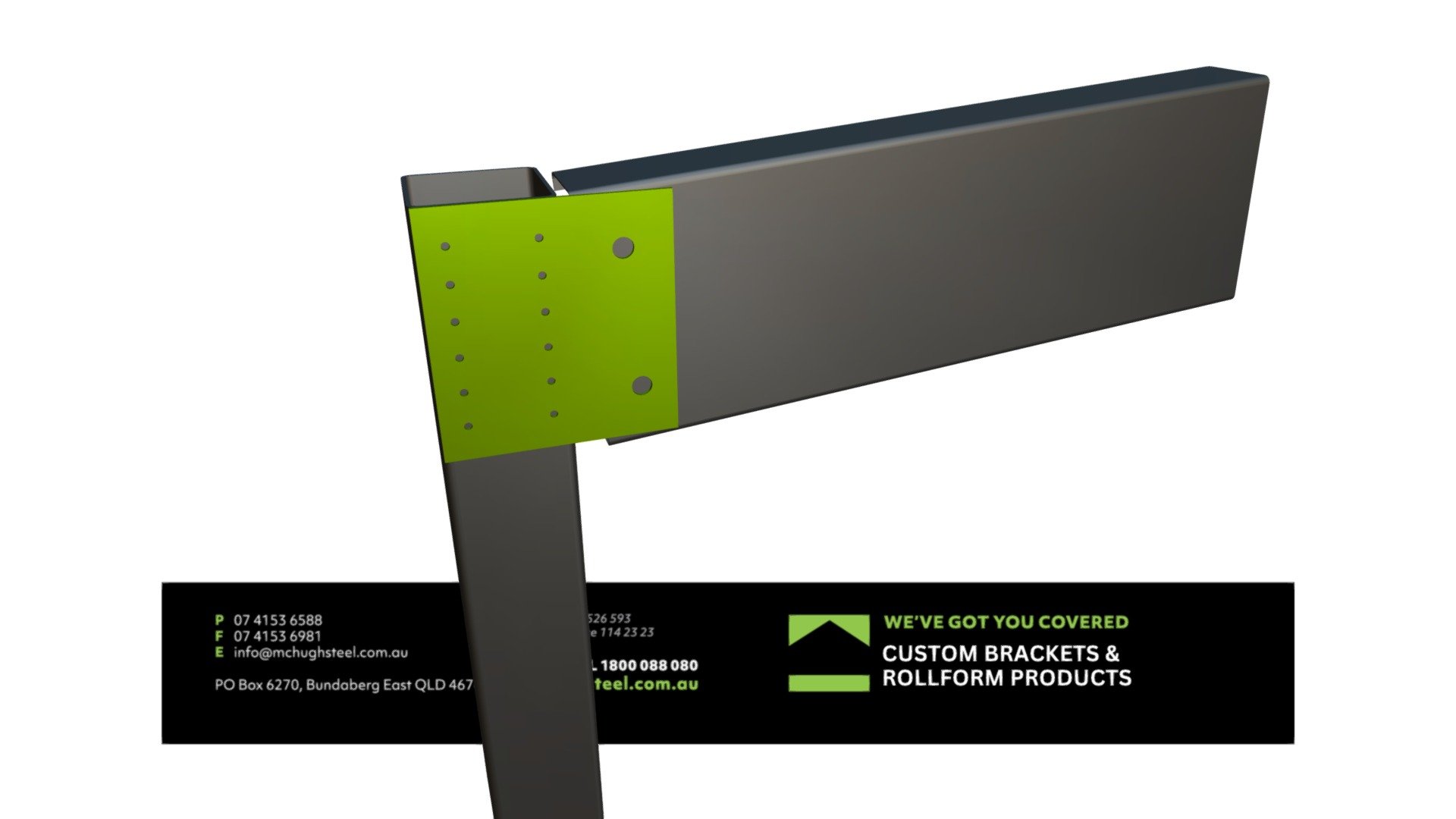 100RHS to C200 5 Deg RHS to Purlin Bracket O - 3D model by mchughsteel ...