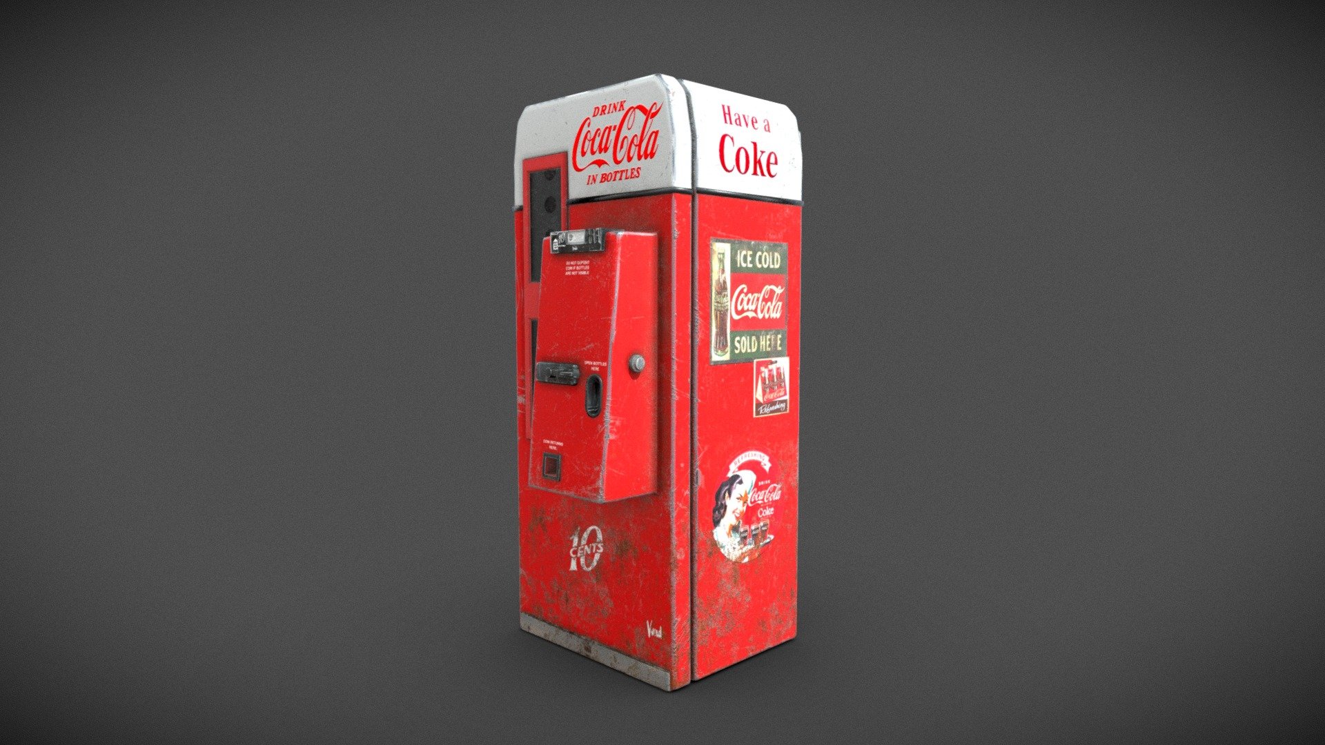 Coke Vending Machine - 3D model by kenzo_salvatore [14b0915] - Sketchfab