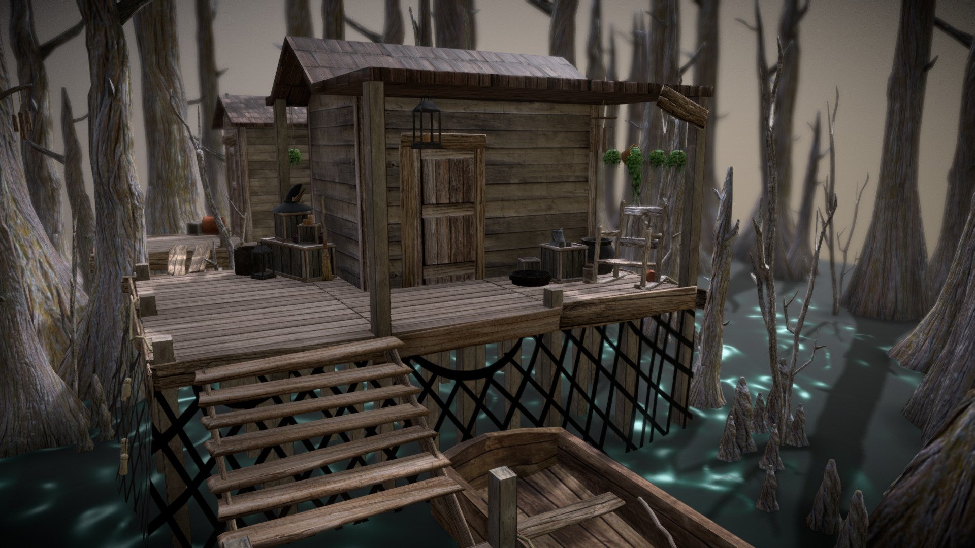 Swamp Shack - 3D model by Julia Davis (@jldavis) [14b2e30] - Sketchfab