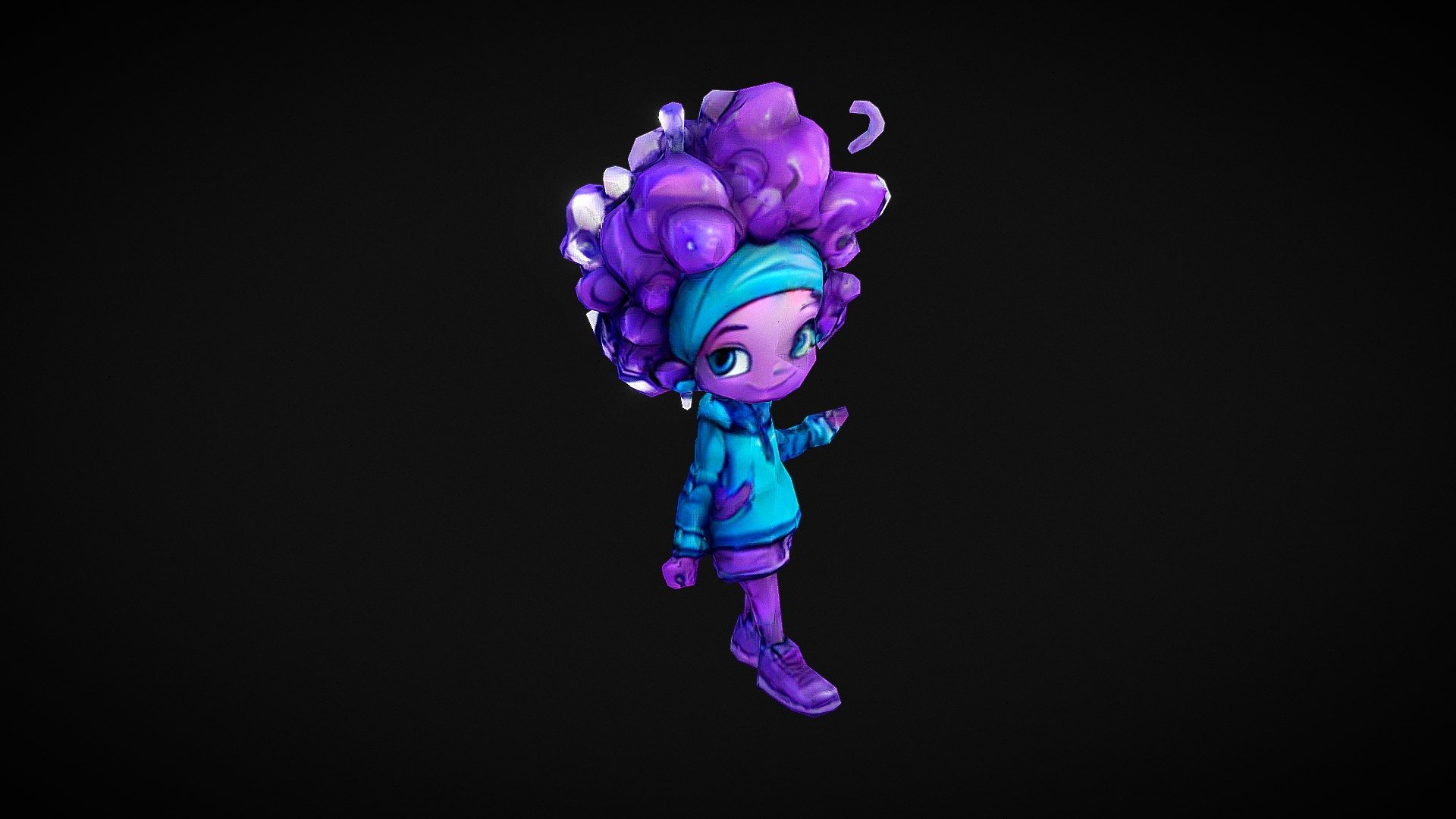 "Joyful Purple Pals: A Vibrant Cartoon Masterpie - Download Free 3D ...