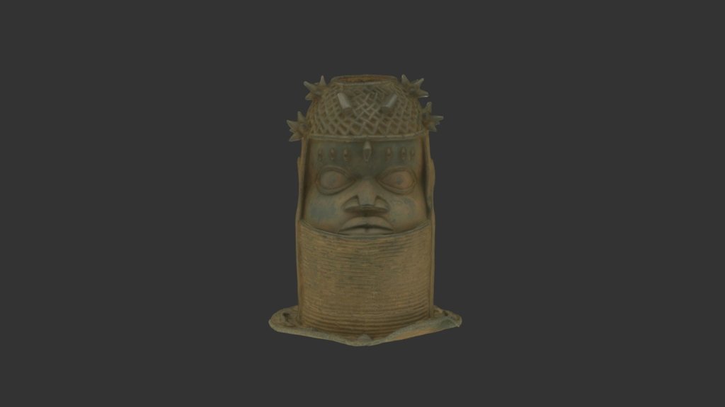 Bronze cast of a head, Edo, Nigeria - Download Free 3D model by ...