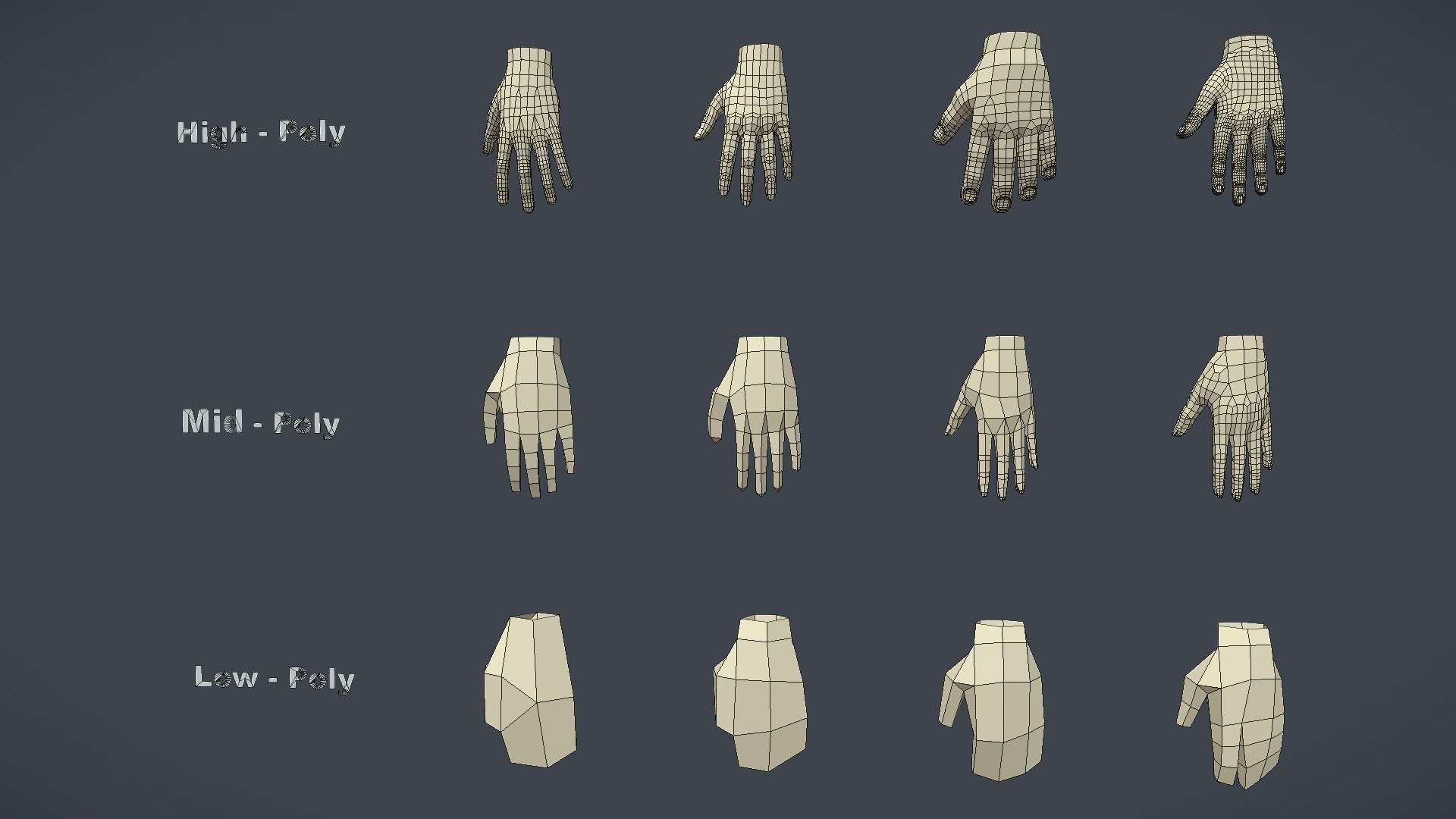 Base Mesh Pack - Hands - Buy Royalty Free 3D model by PolyOne Studio ...