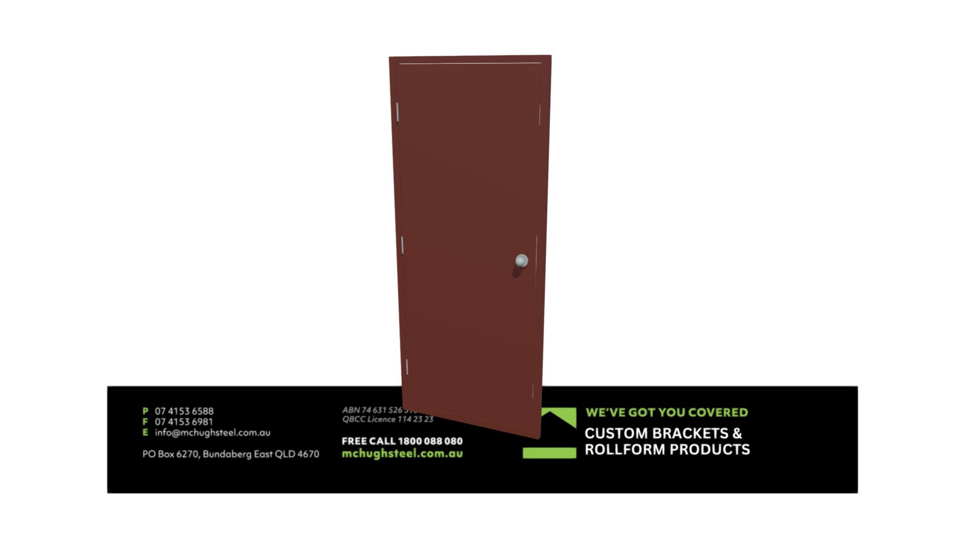 PAMD PA Door 820 Single Skin Manor Red - 3D model by mchughsteel ...