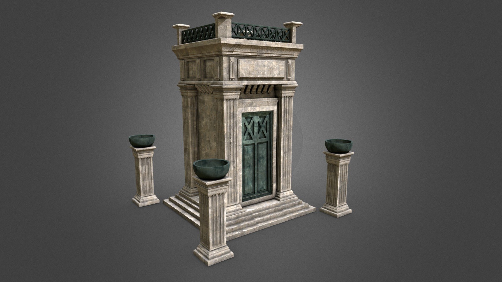 Classicism Style Mausoleum - Graveyard Asset - Download Free 3D model ...