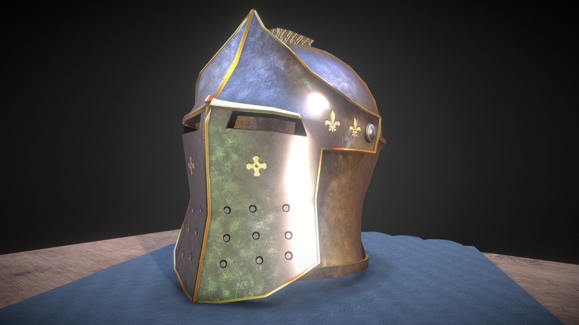 Knight Helmet - 3D model by Loïc (@loichuet1) [14bbcc9] - Sketchfab
