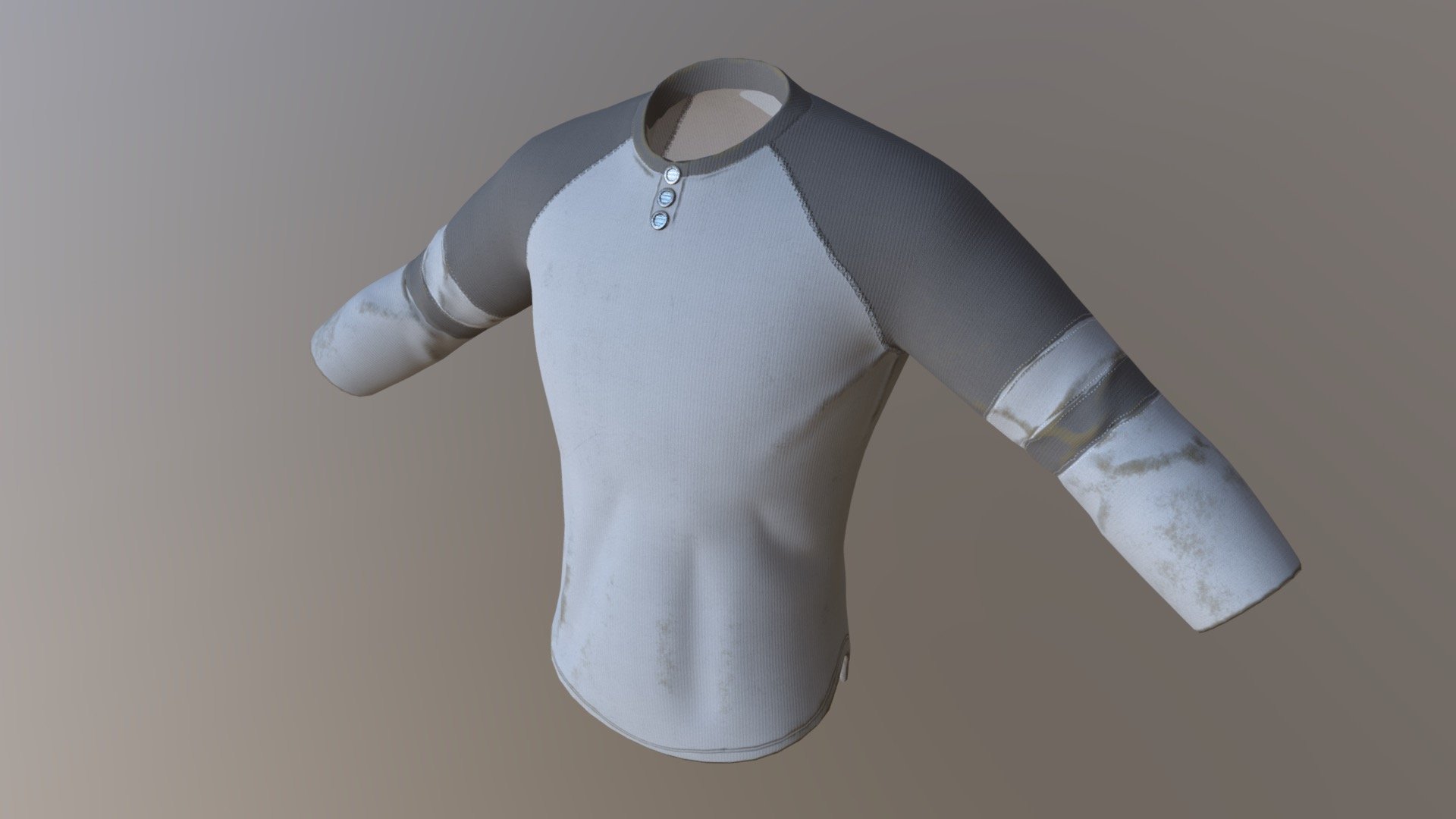 3/4 Shirt - 3D model by David Sorrels (@DavidSorrels) [14bcc1d] - Sketchfab