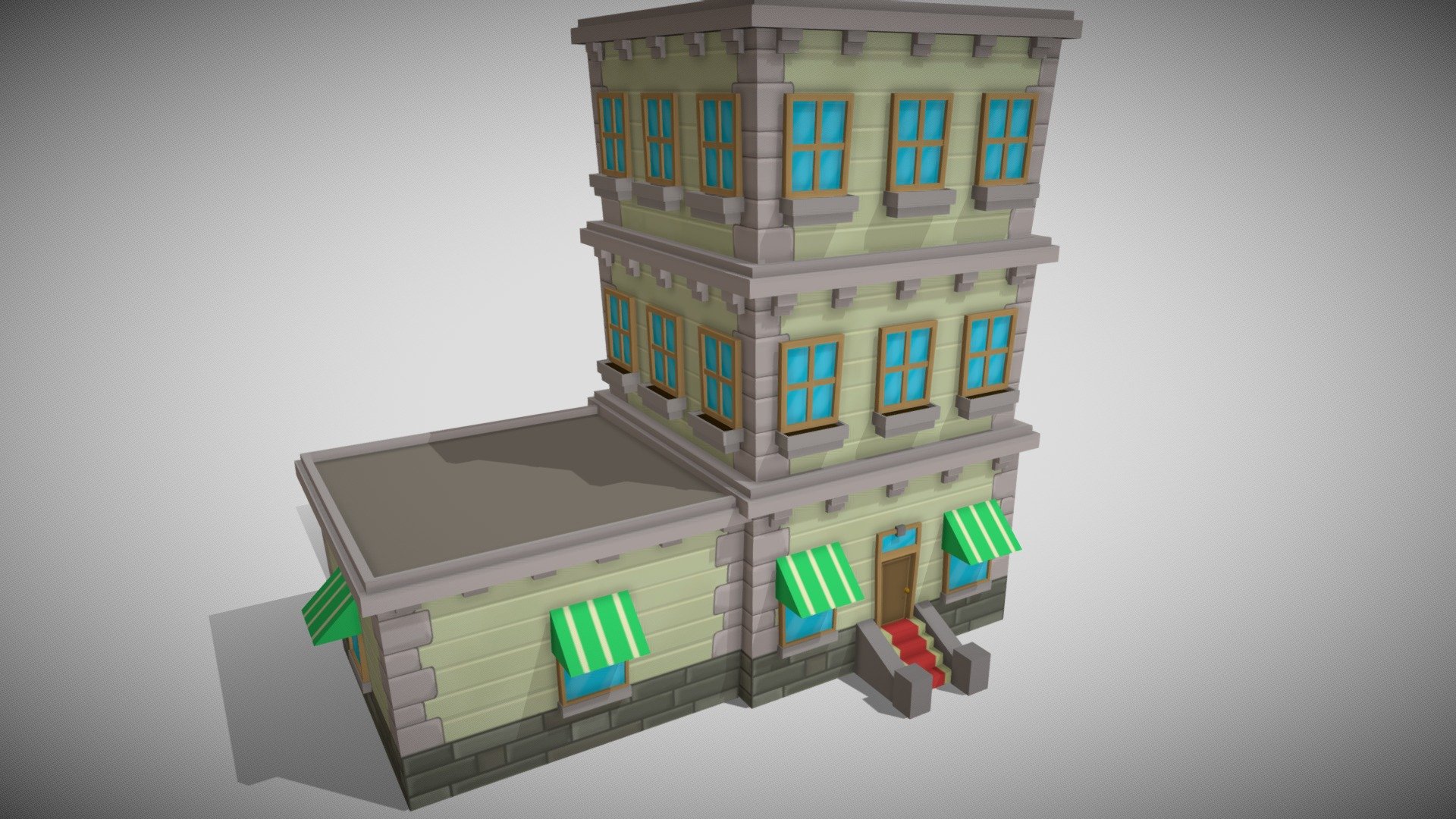 Low Poly apartment building - 3D model by Thomas Jenner (@Thomas_Jenner ...