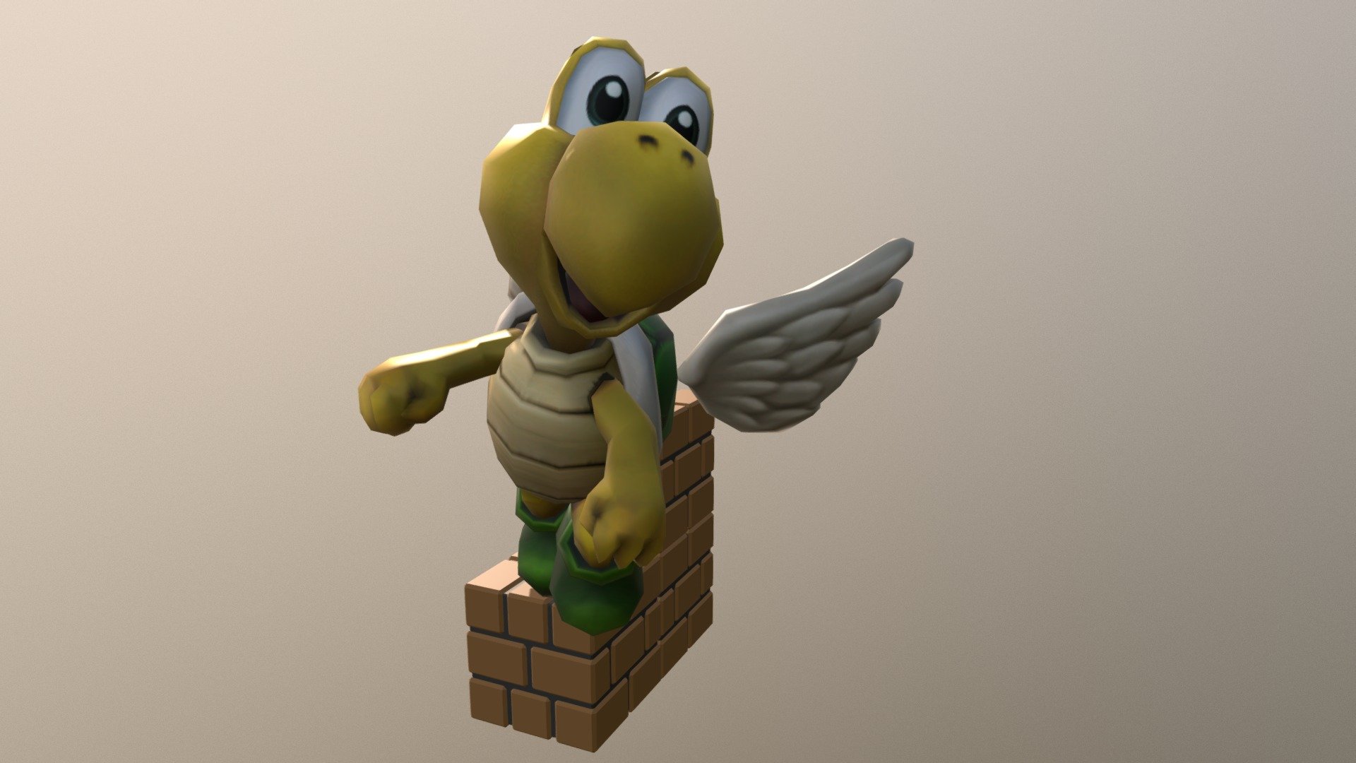 Green Koopa Paratroopa - 3D model by nvredeveld2004 [14cf730] - Sketchfab