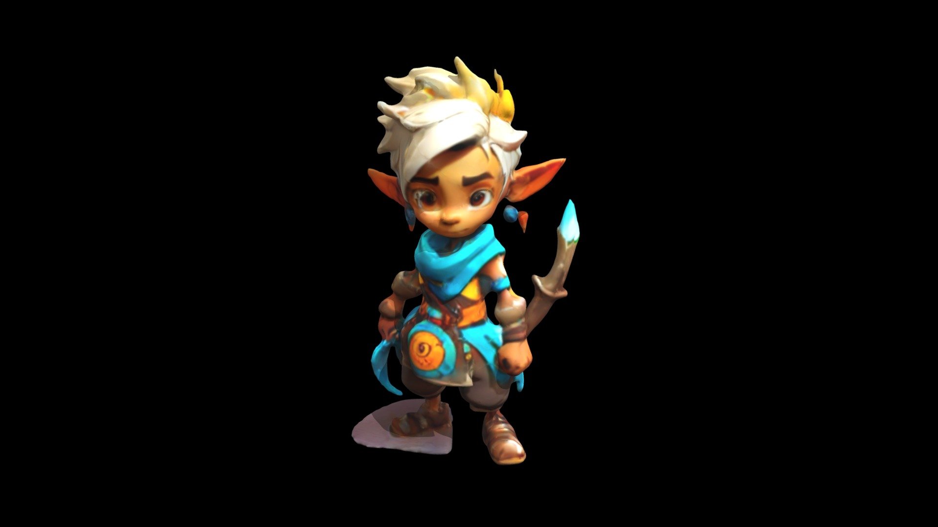 Illustration of a distressed warrior character - Download Free 3D model ...
