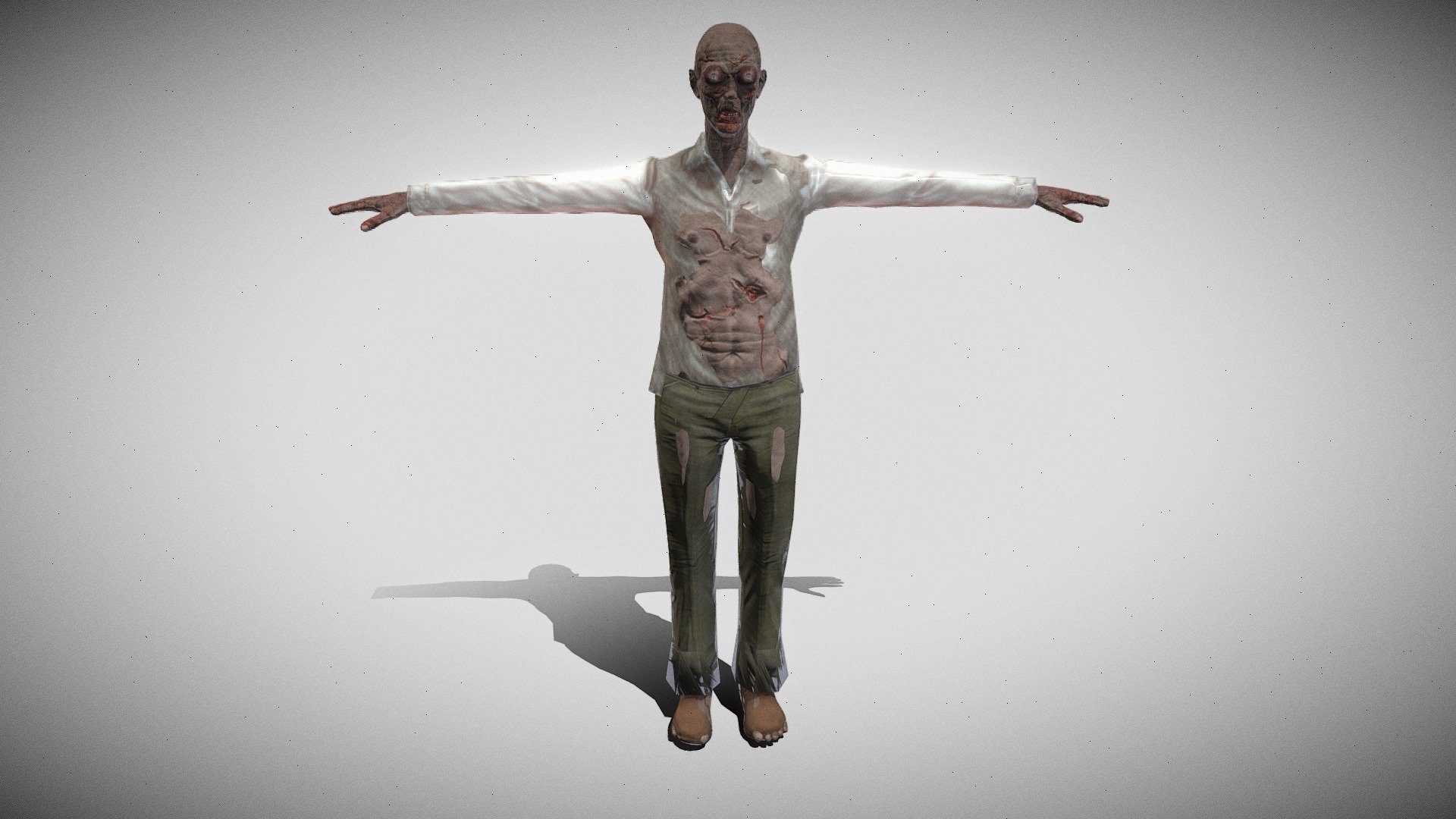 ZOMBIE MALE - Download Free 3D model by LEGEND_ARTS (@LEGENDER874 ...