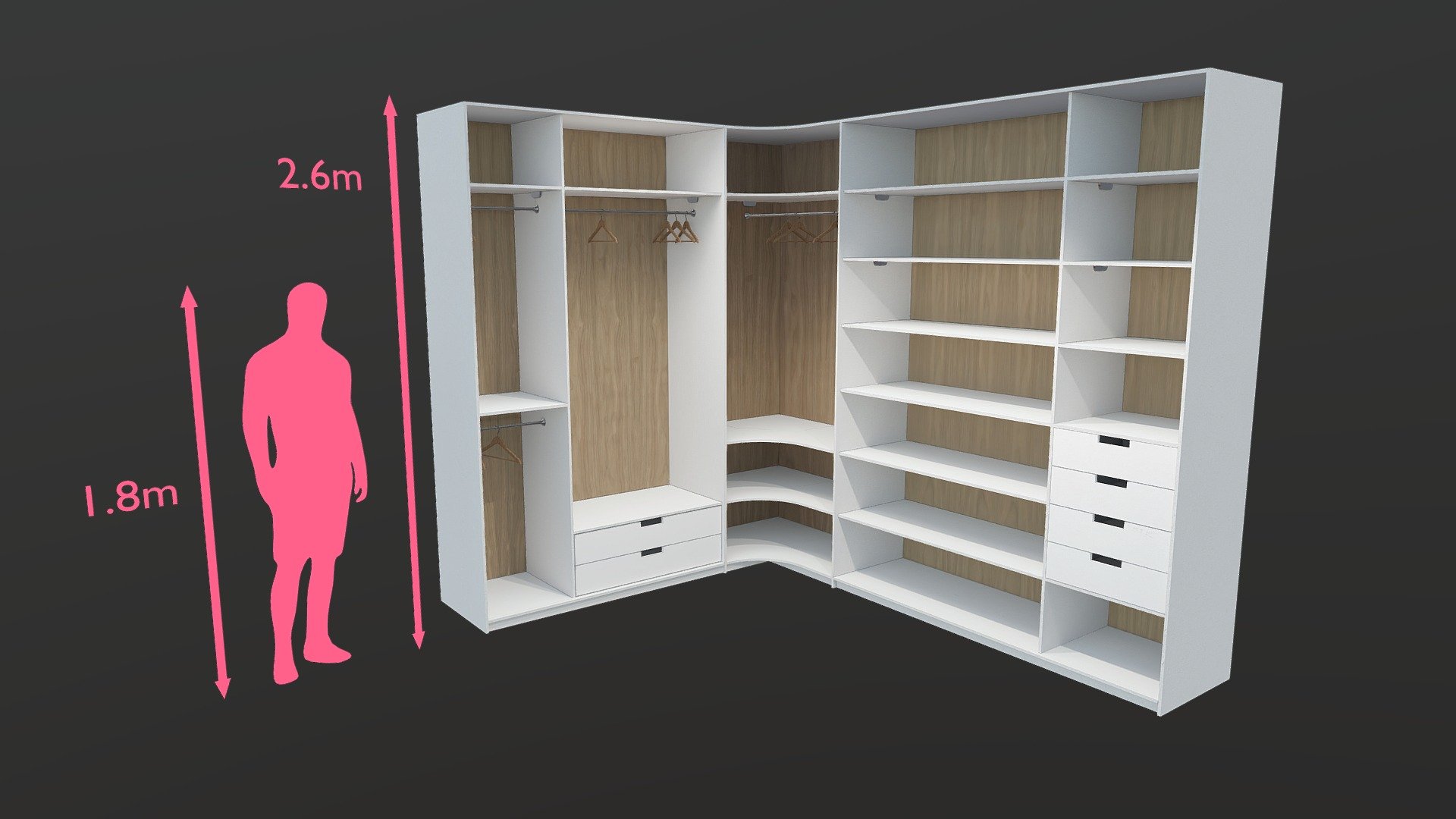 Closet | Wardrobe NO1 - Download Free 3D model by Pedro Belthori ...