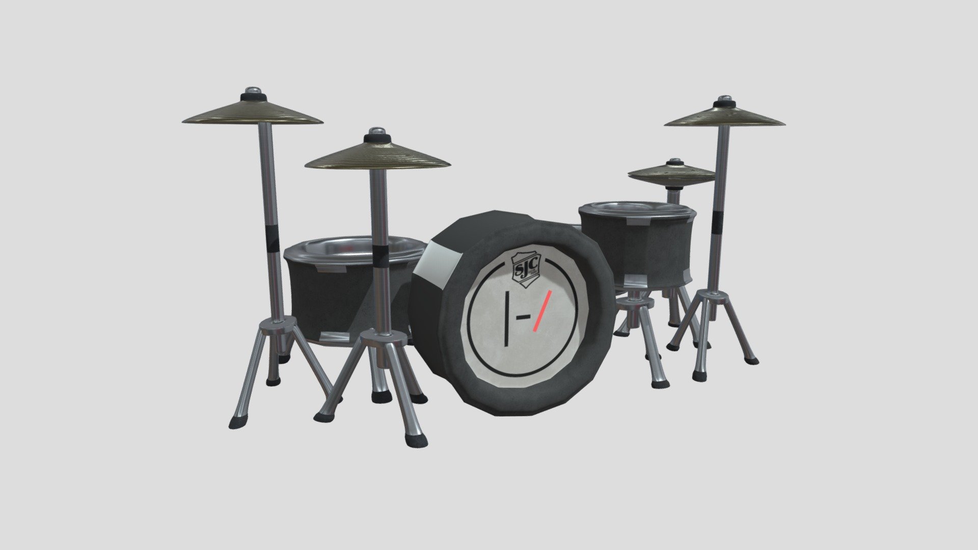 Josh's Drums - Download Free 3D model by TonyTocinos [14d589a] - Sketchfab