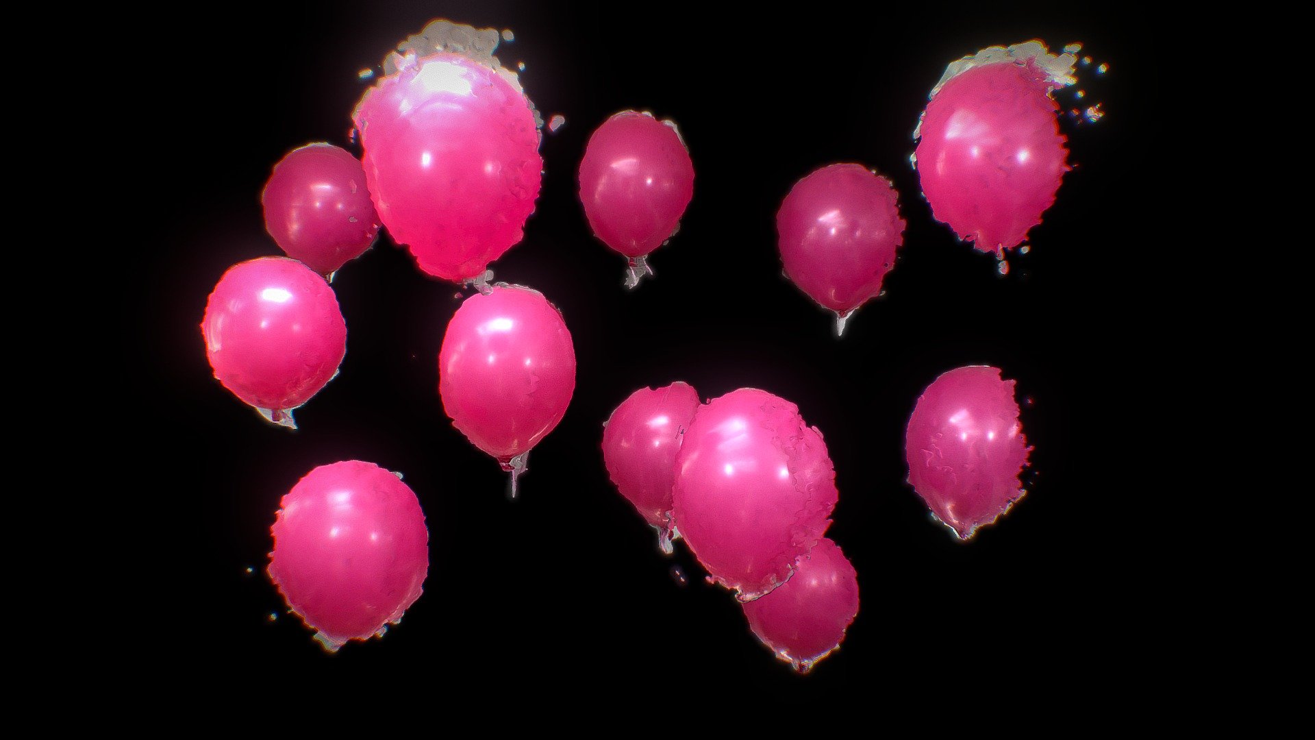 Pink Balloons set 3 (no background) - 3D model by Florian Stephens ...