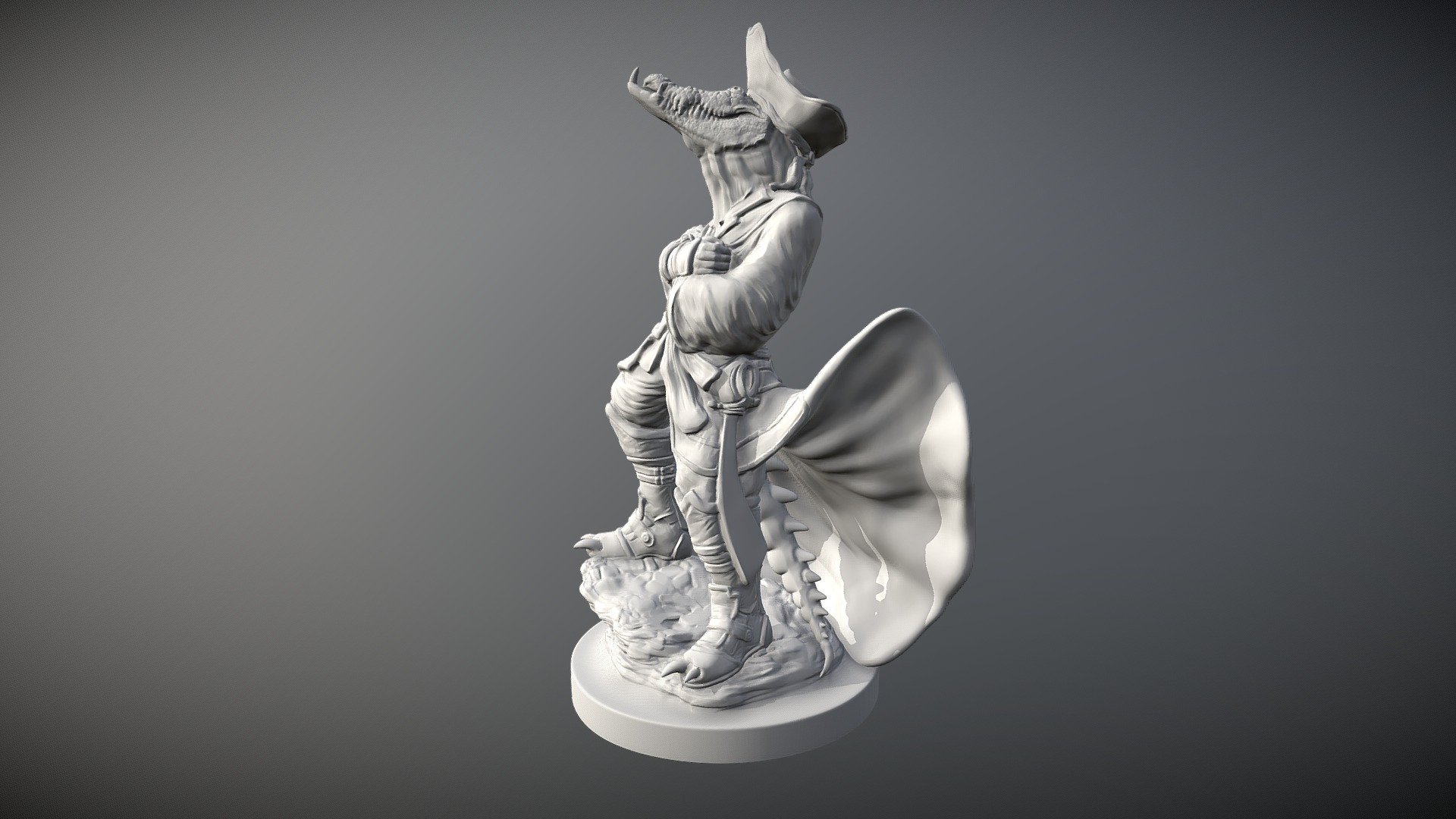Captain Croc - Download Free 3D model by Lanz (@lanzwolf) [14e1fc3 ...