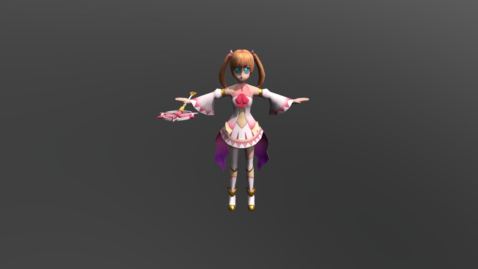 Magical Girl - 3D model by Rena Heng (@rikirena) [14e1feb] - Sketchfab