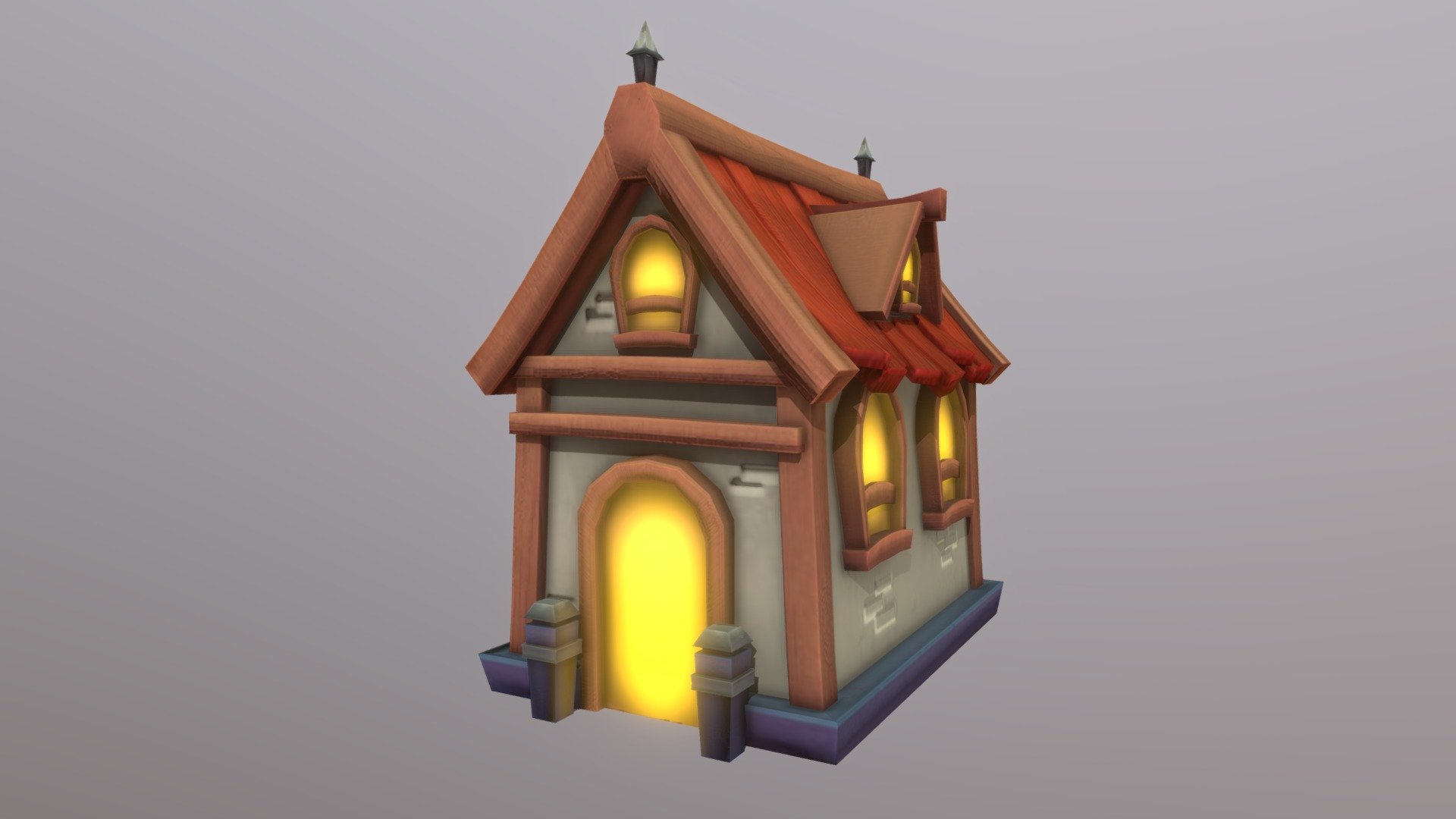 Little toon house - 3D model by ERuano_Arts [14e3048] - Sketchfab