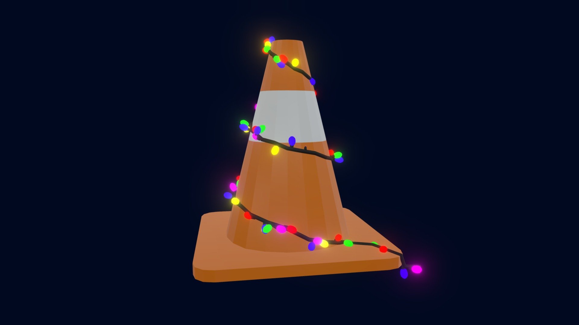 Christmas Traffic Cone - 3D model by Maggatron (@MaggaModels) [14e694c ...