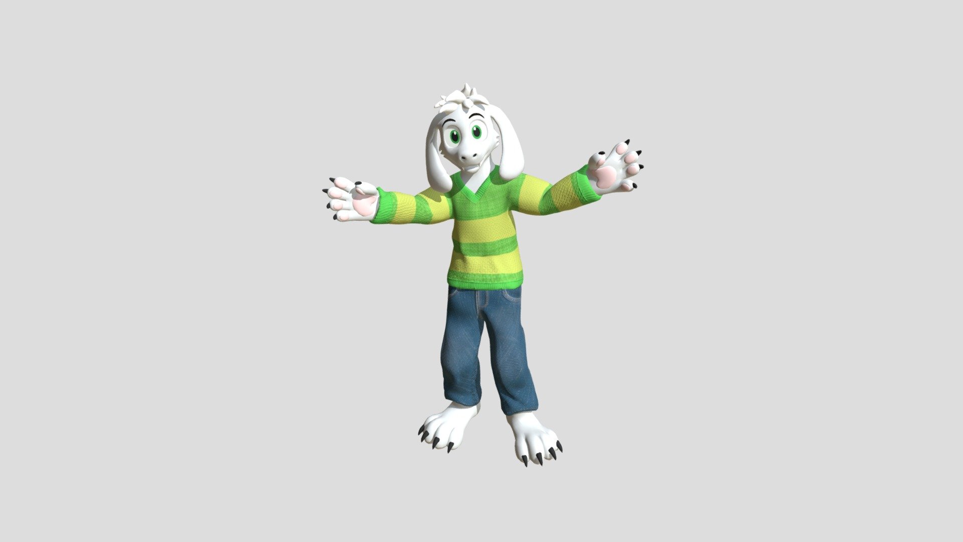 Asriel - 3D model by r545n [14e7a11] - Sketchfab