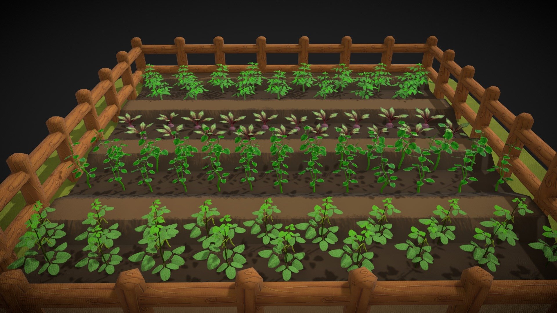 Low Poly vegetable farm - Buy Royalty Free 3D model by Deepak_Sharma ...