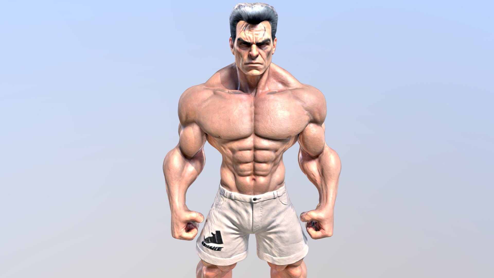 Muscular bodybuilder - Download Free 3D model by 3dUVpro [14ed8d6 ...