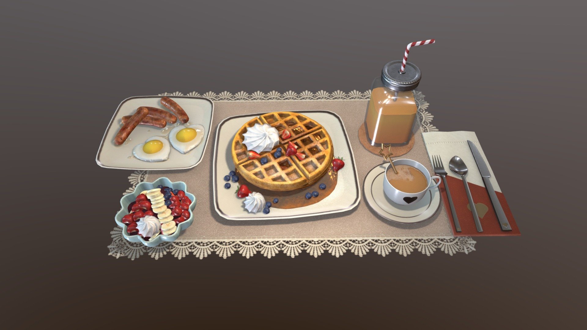 Breakfast Special - Download Free 3D model by ehcawen [14f1c74] - Sketchfab