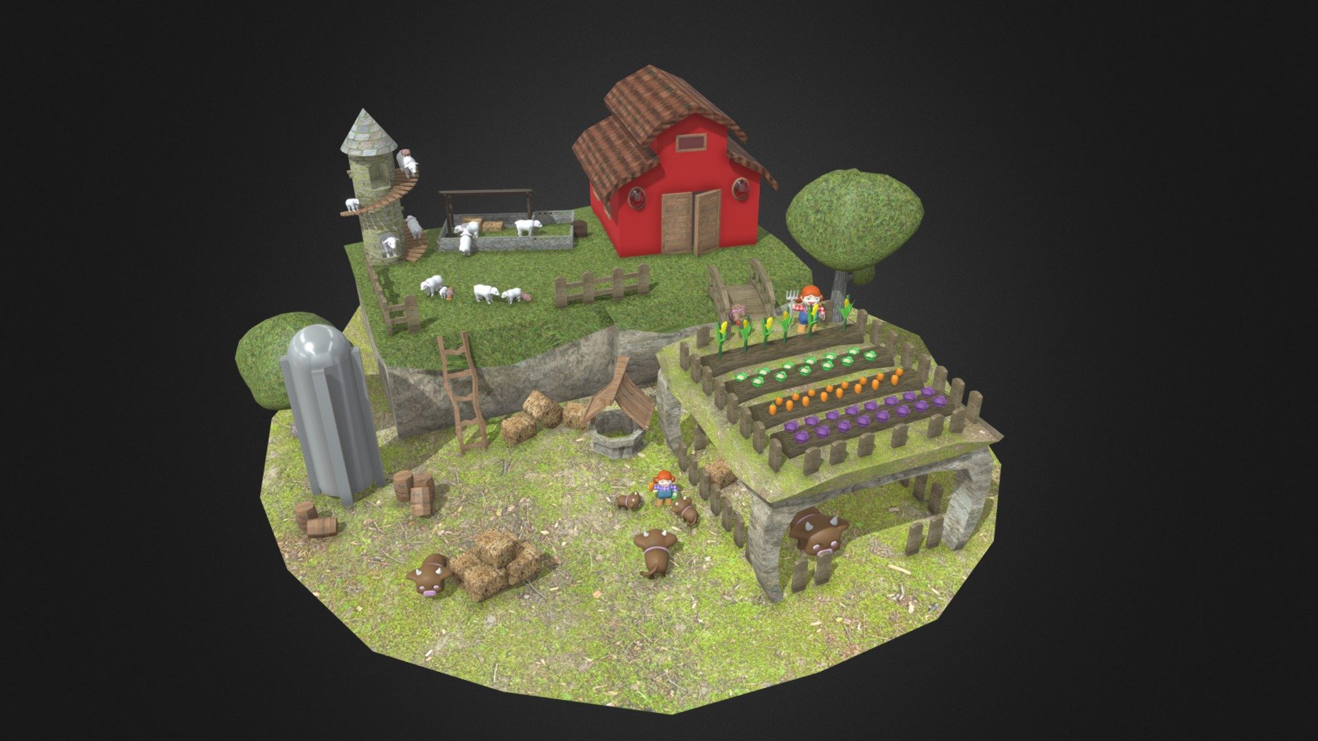 Farm_Final - 3D model by Chatchai.Prongphun [14f2d04] - Sketchfab