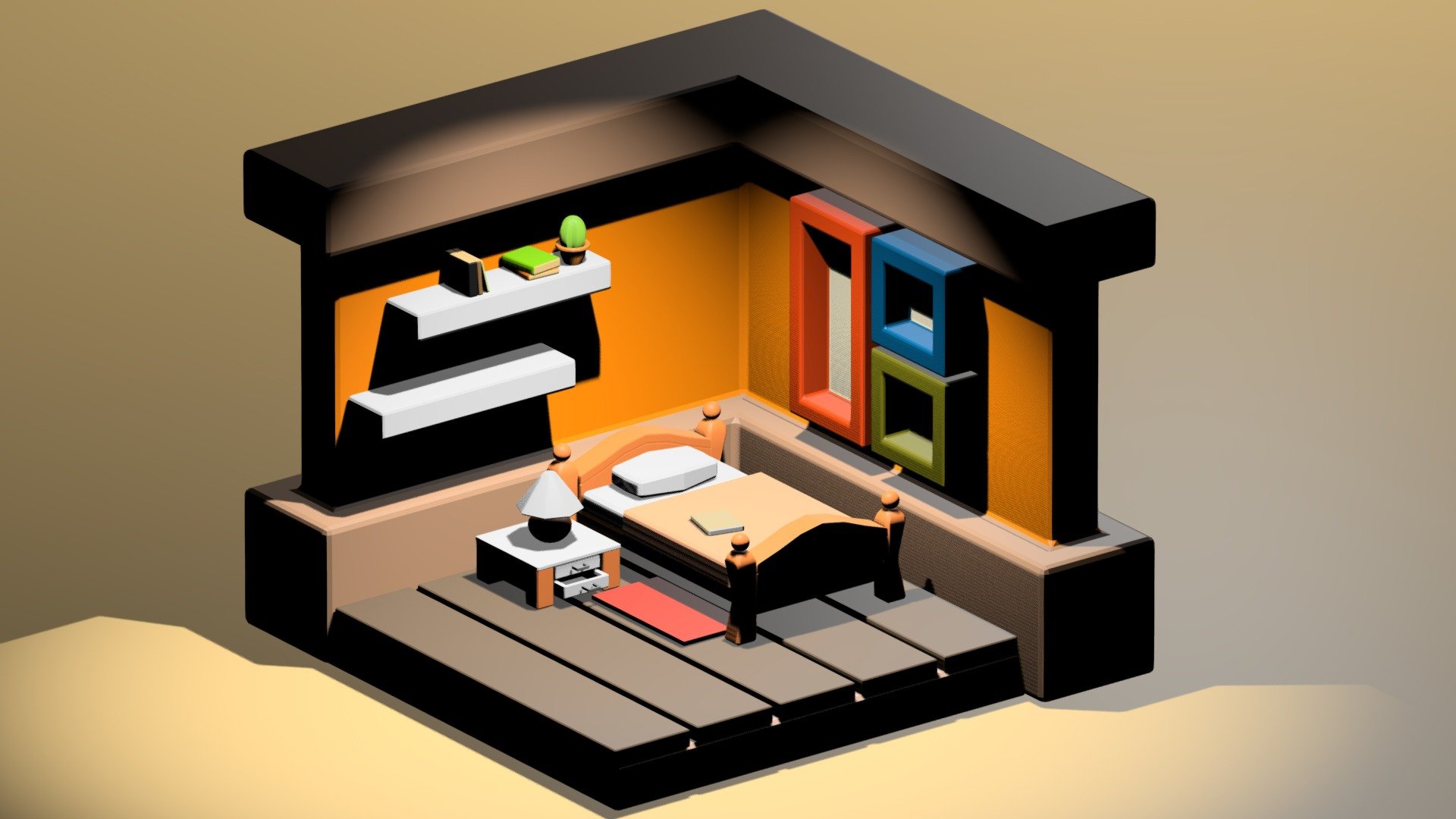 room - Download Free 3D model by lattElMacho [14f40c6] - Sketchfab